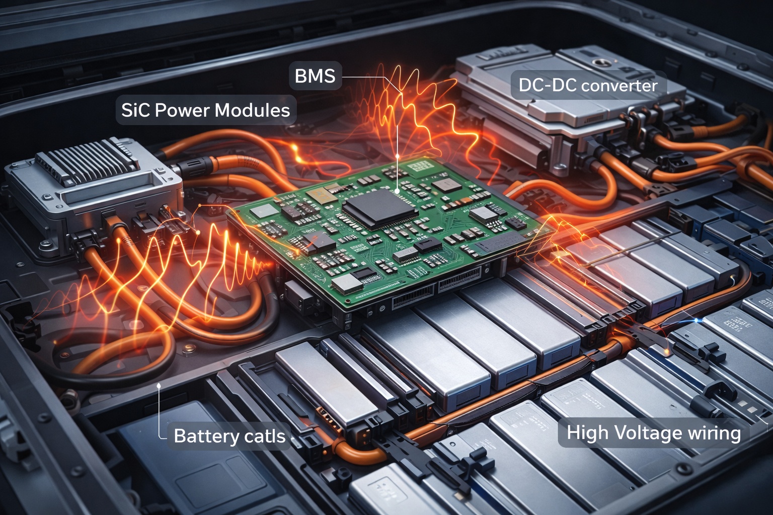 Schermatura EMI di livello automobilistico per sistemi BMS di veicoli ...